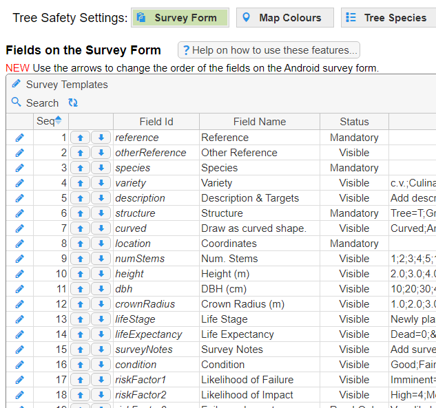 Tree Safety Survey – OTISS – Support