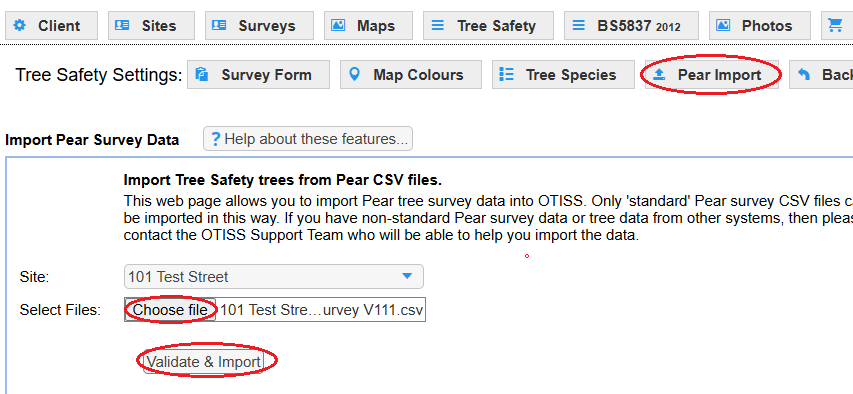 Importing Survey Data – OTISS – Support