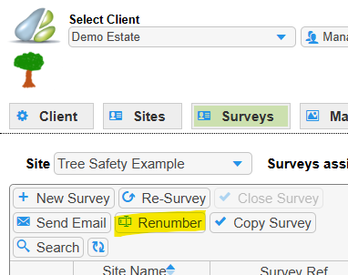 Tree Numbering Options – OTISS – Support